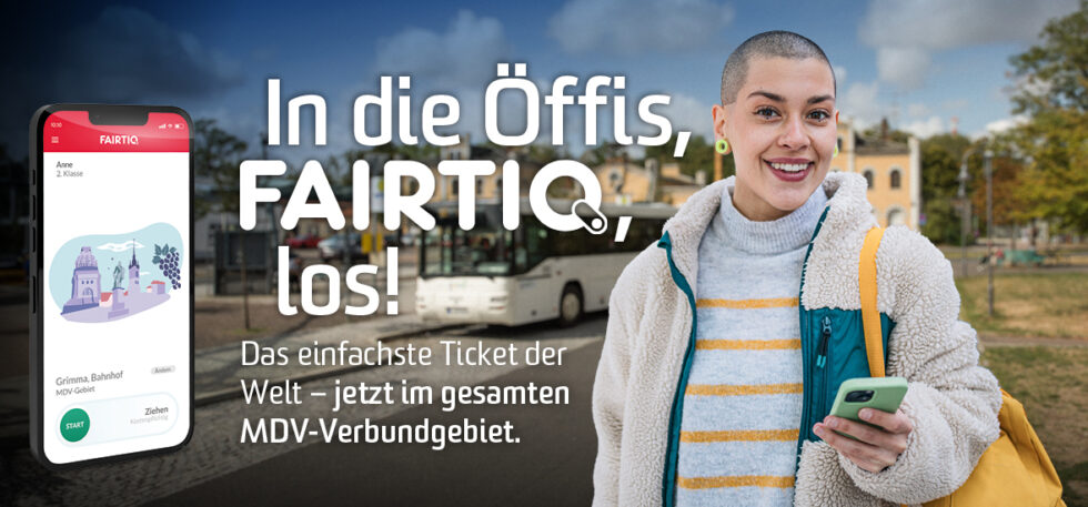 1 Ticket für Zug, S-Bahn, Tram und Bus im MDV